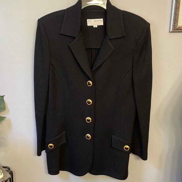 St. John Collection | Jackets & Coats | St John Collection Caviar ...